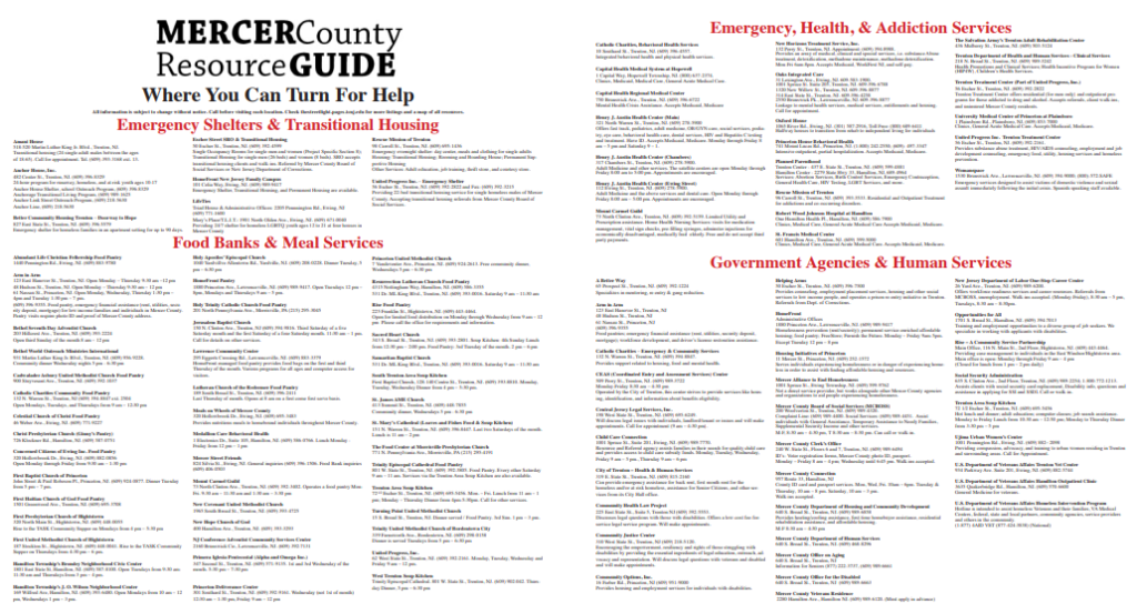 Mercer County Resource Guide | The Streetlight