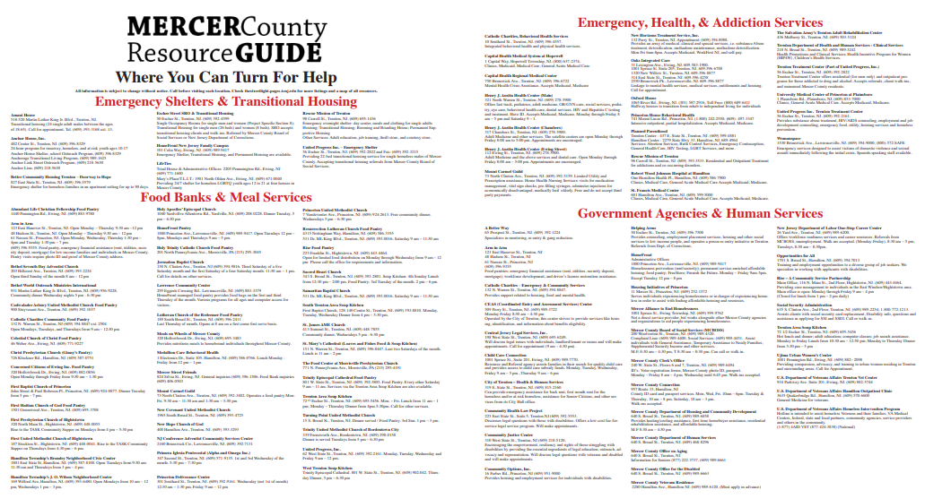 Mercer County Resource Guide | The Streetlight